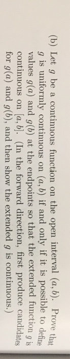 Solved kercise 4.4.13 (Continuous Extension Theorem). (a) | Chegg.com