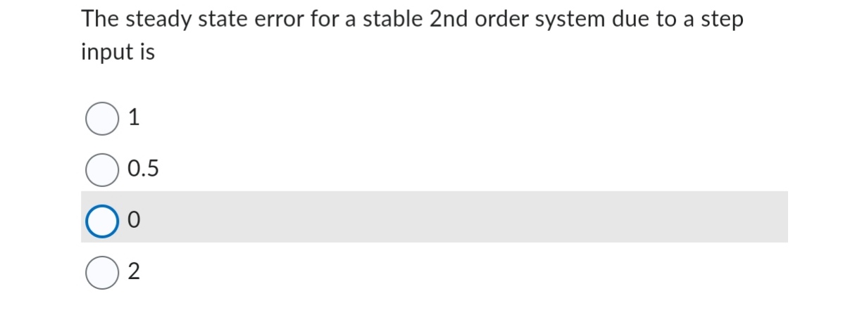 Solved The steady state error for a type 1 system is zero. | Chegg.com