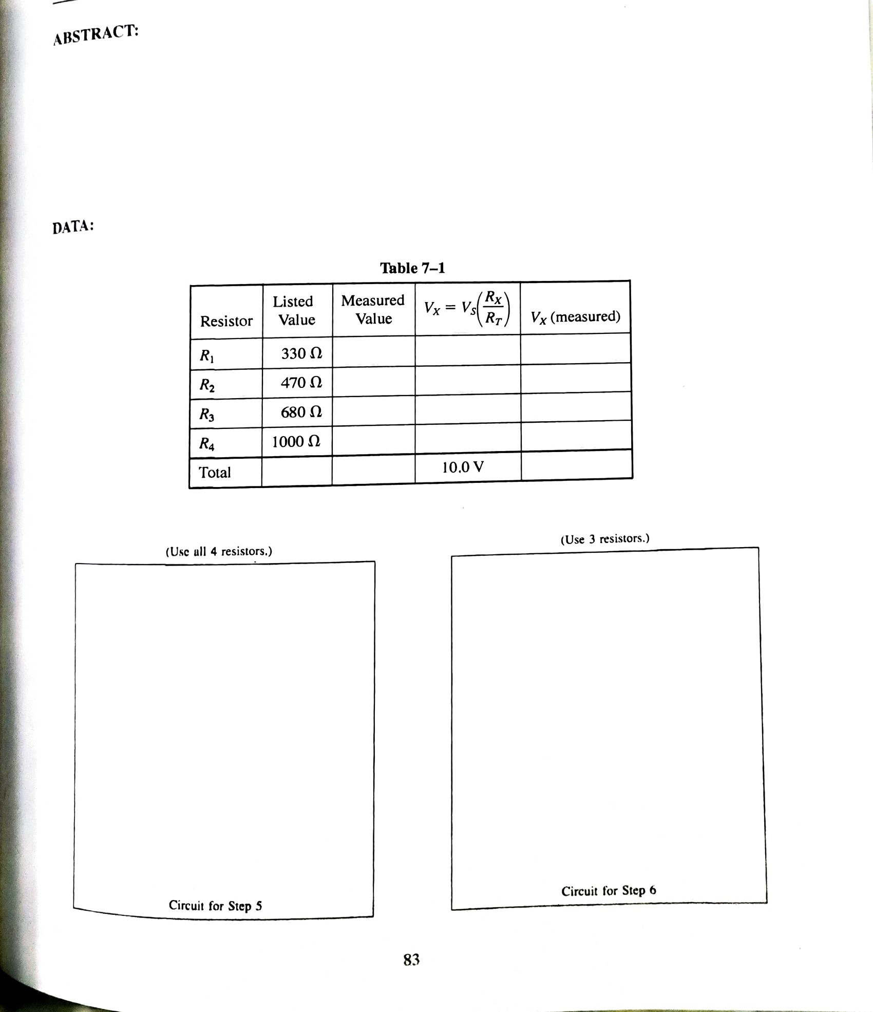 Solved DATA: Table 7-1READING: Floyd and Buchla, Principles | Chegg.com