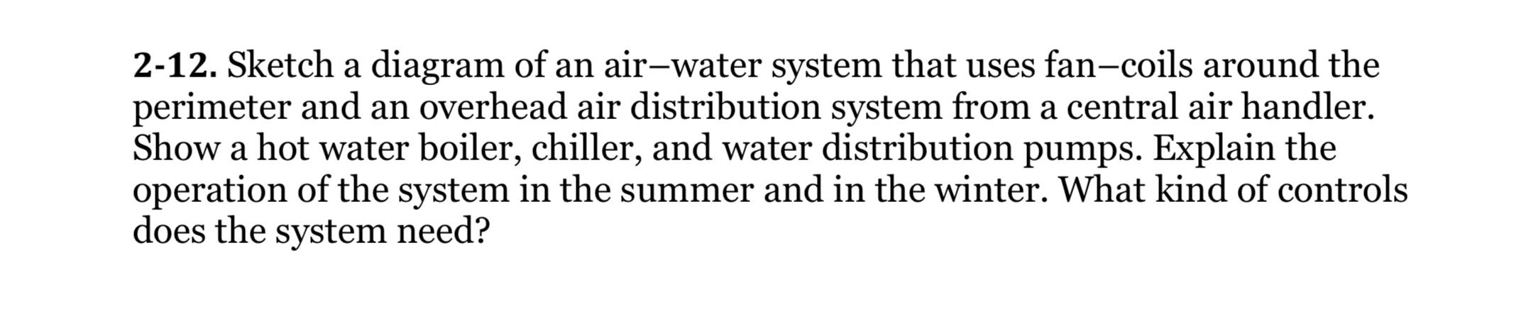 Solved 2-12. Sketch a diagram of an air-water system that | Chegg.com