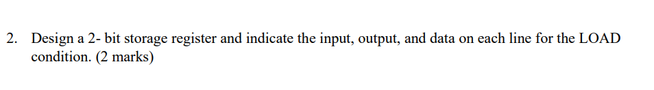 Solved Design a 2- bit storage register and indicate the | Chegg.com