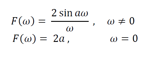 Solved 2 sin aw F(w) W 0 F(a) 2a, W 0 sin aw cos at da - | Chegg.com
