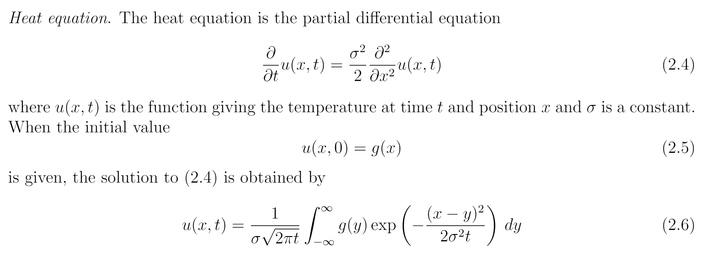 Heat equation. The heat equation is the partial | Chegg.com