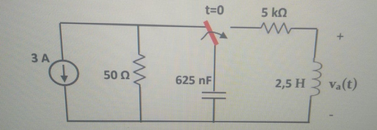 Solved ) In the circuit below, the switch changes position | Chegg.com