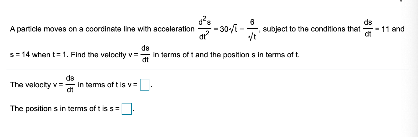 Solved A particle moves on a coordinate line with | Chegg.com