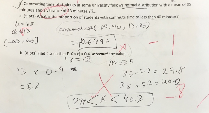 Solved Commuting time of students at some university follows | Chegg.com