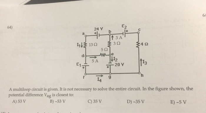 Solved A multiloop circuit is given. It is not necessary | Chegg.com
