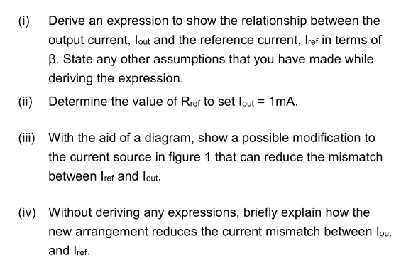 Solved Figure 1 shows a simple current source. Both | Chegg.com