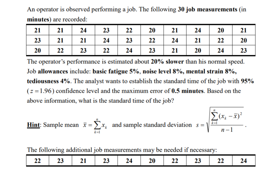 Solved 24 21 20 22 24 An operator is observed performing a | Chegg.com