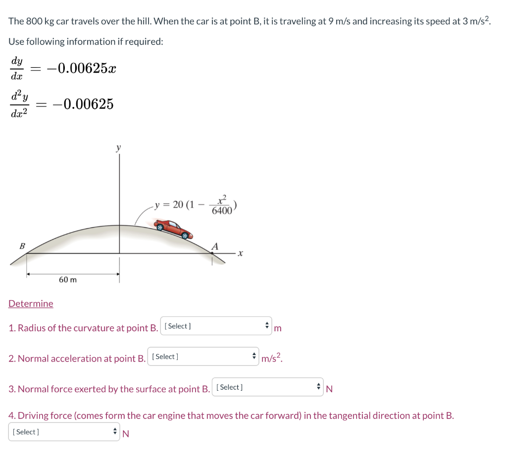 Solved The 800 Kg Car Travels Over The Hill When The Car Is Chegg Solved The 800 Kg Car Travels Over The Hill When The Car Is Chegg