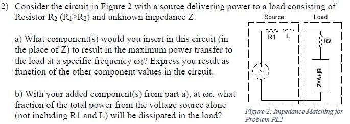 [Solved]: 2) Consider the circuit in Figure 2 with a sourc