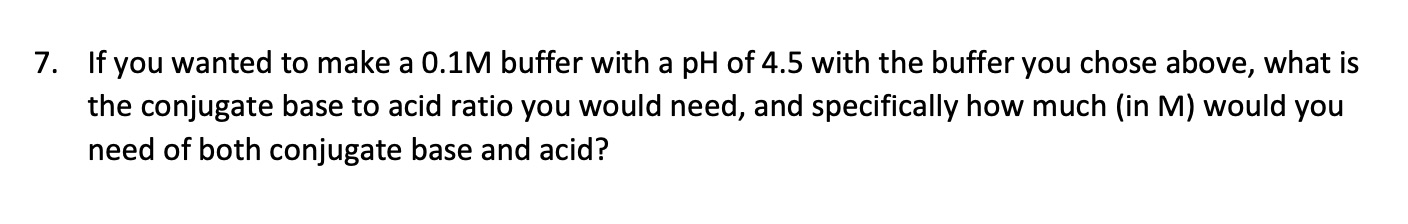 Solved 6. From the buffer table below: Circle the buffer | Chegg.com