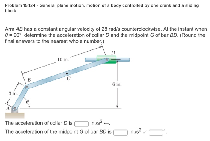 Solved General plane motion, motion of a body controlled by | Chegg.com