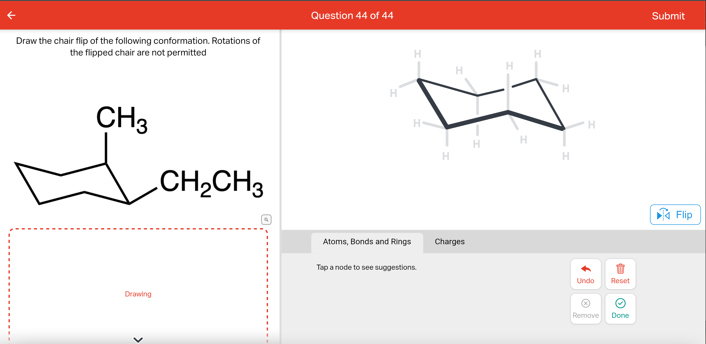 Solved Draw the chair flip of the following conformation. | Chegg.com
