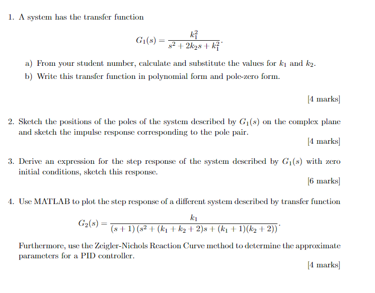 Solved solve these using matlab and on a piece of paper | Chegg.com