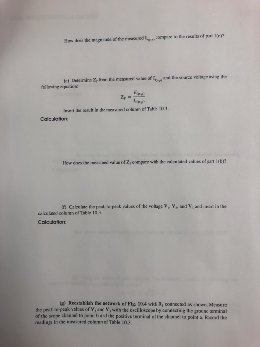 Solved Part 2 R C Series Parallel Network A Construct The 3190