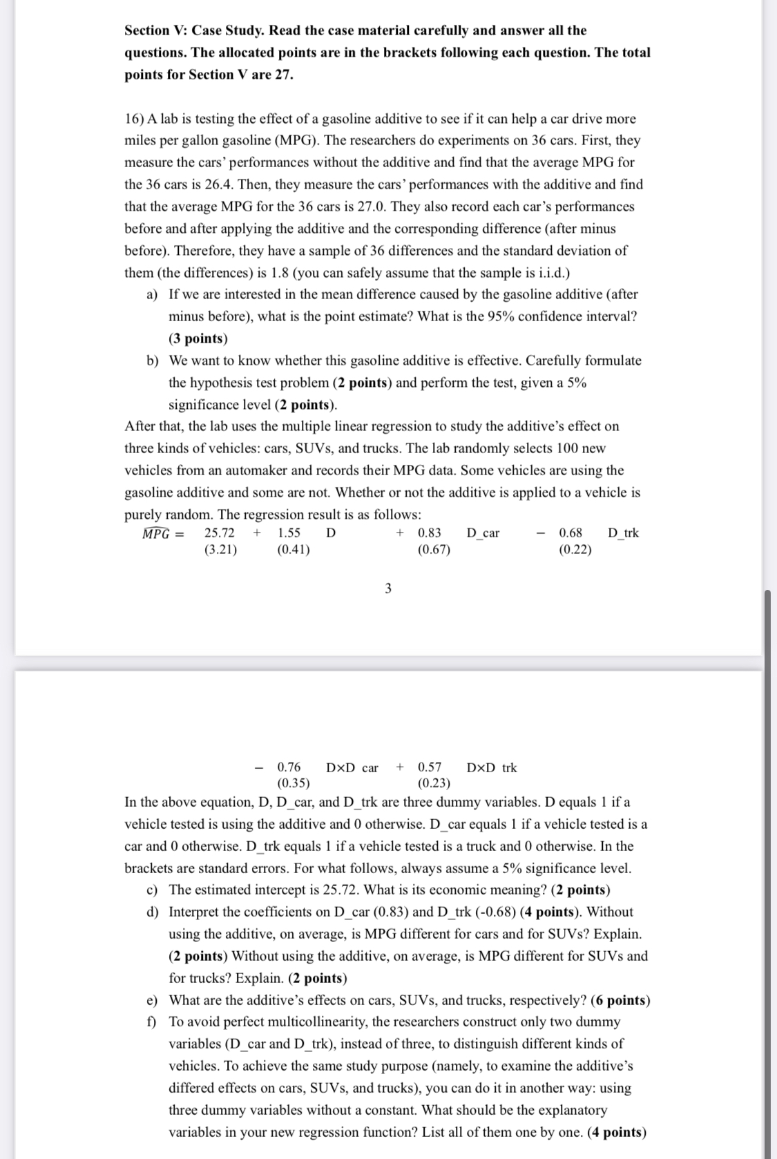 Solved Section V: Case Study. Read the case material | Chegg.com