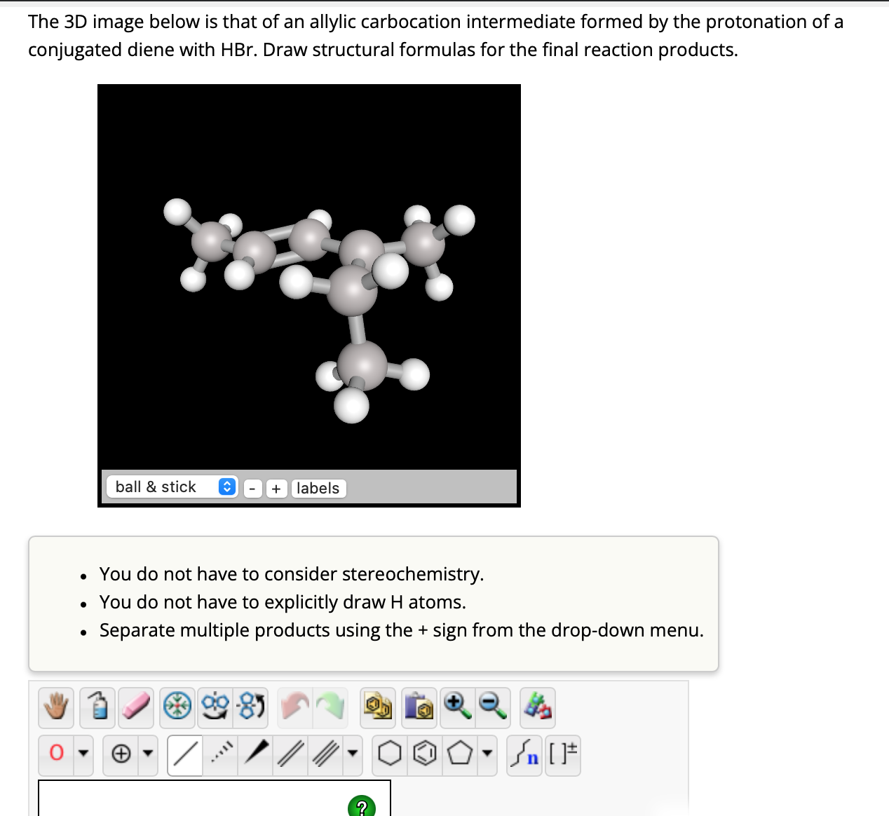 Solved The 3D image below is that of an allylic carbocation | Chegg.com
