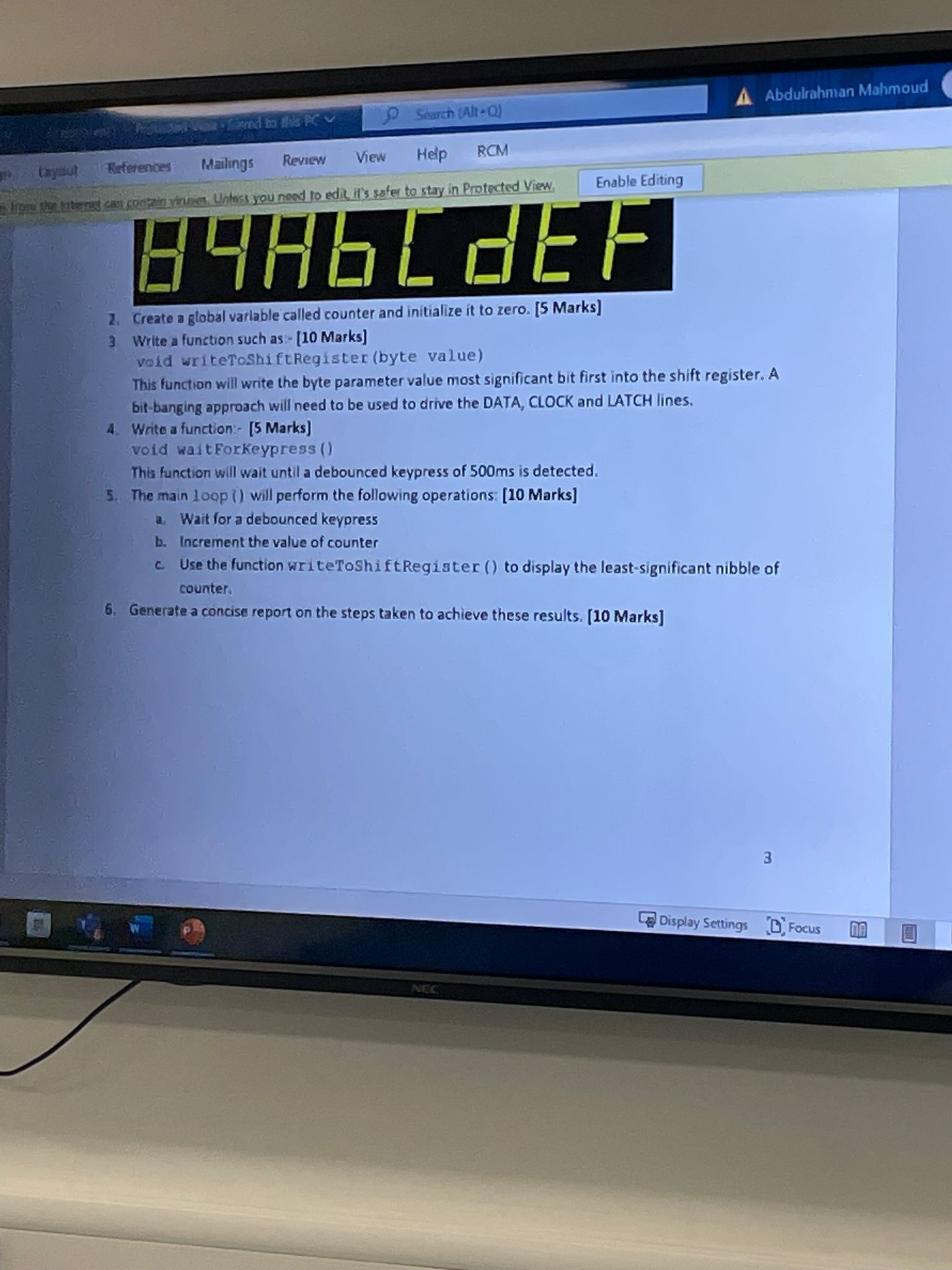 Solved In this task, you must implement a counter that | Chegg.com