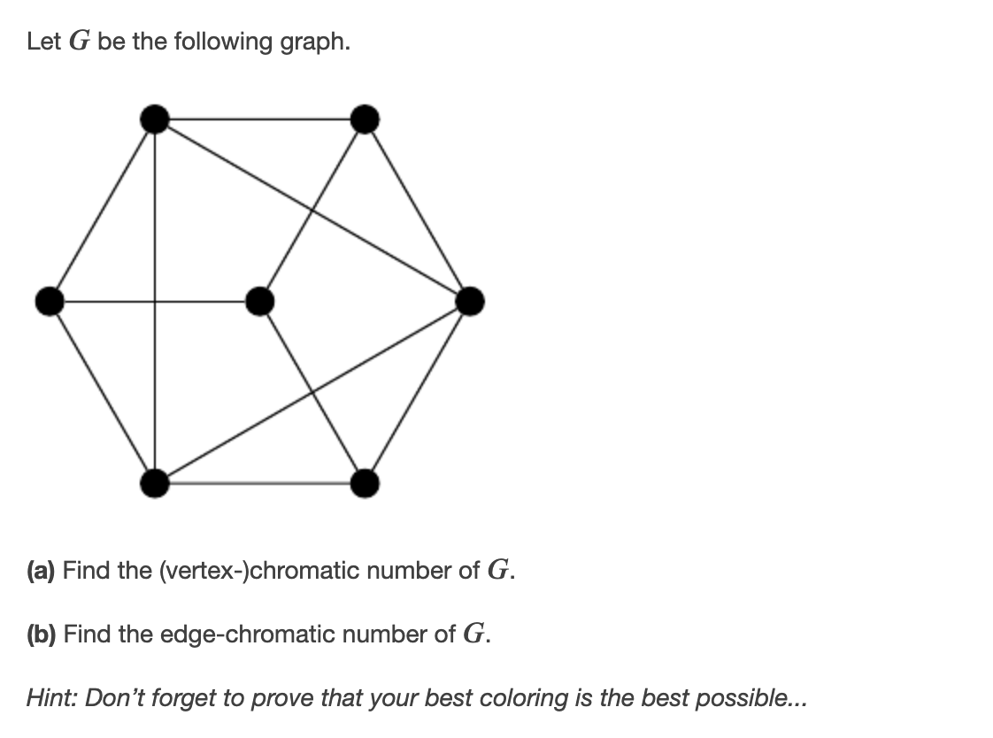 Solved Let G be the following graph. (a) Find the | Chegg.com