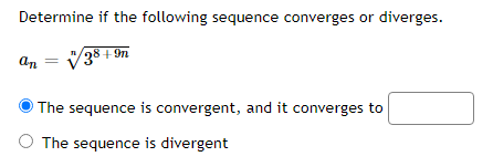 Solved Determine if the following sequence converges or | Chegg.com