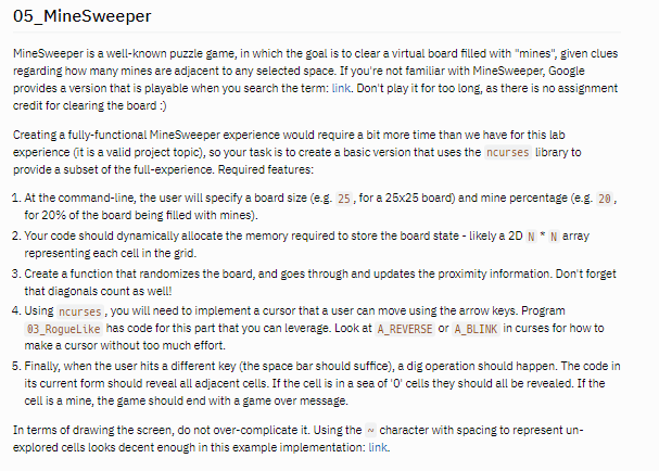 Solved MineSweeper is a well-known puzzle game, in which the | Chegg.com