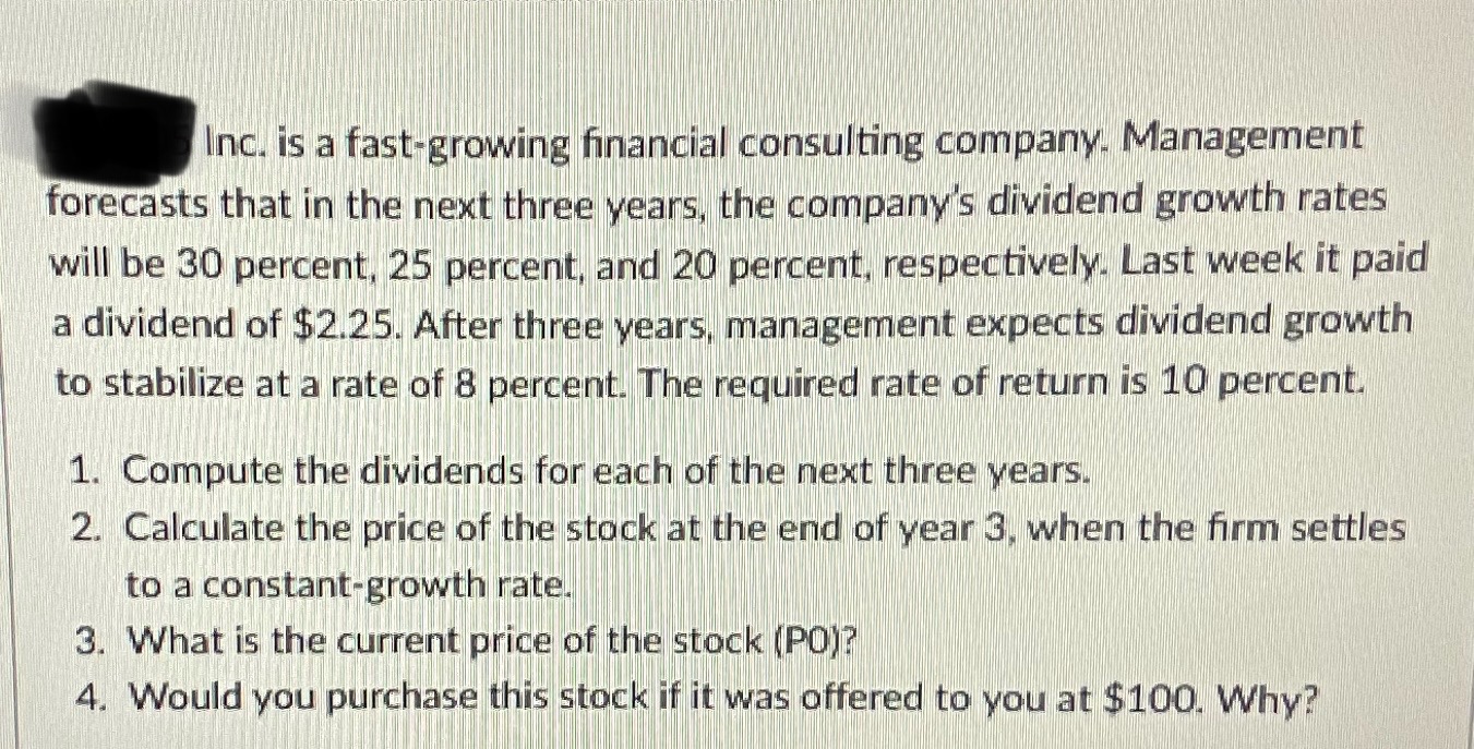 Solved Inc, is a fast-growing financial consulting company. | Chegg.com