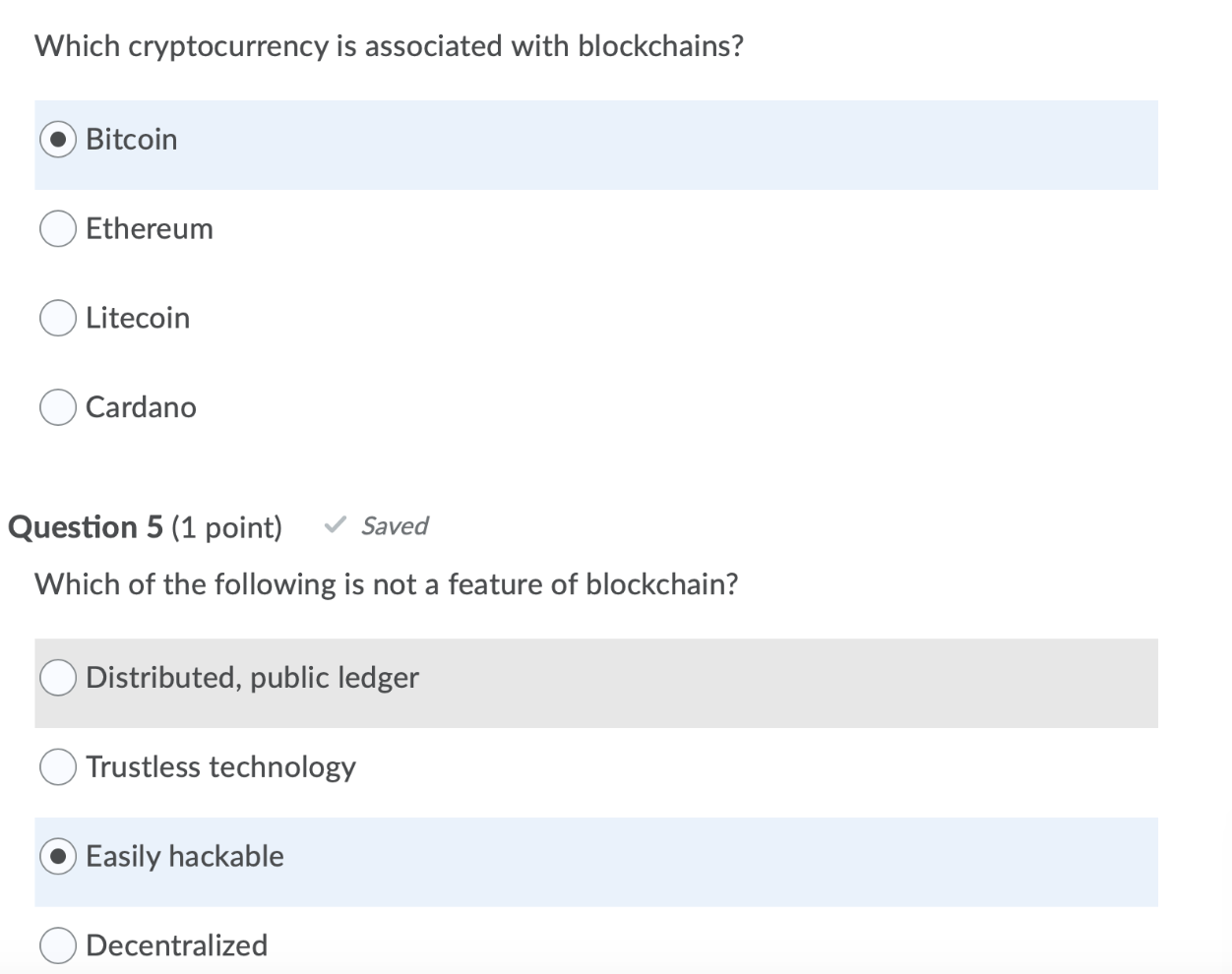 Solved Which cryptocurrency is associated with blockchains? | Chegg.com
