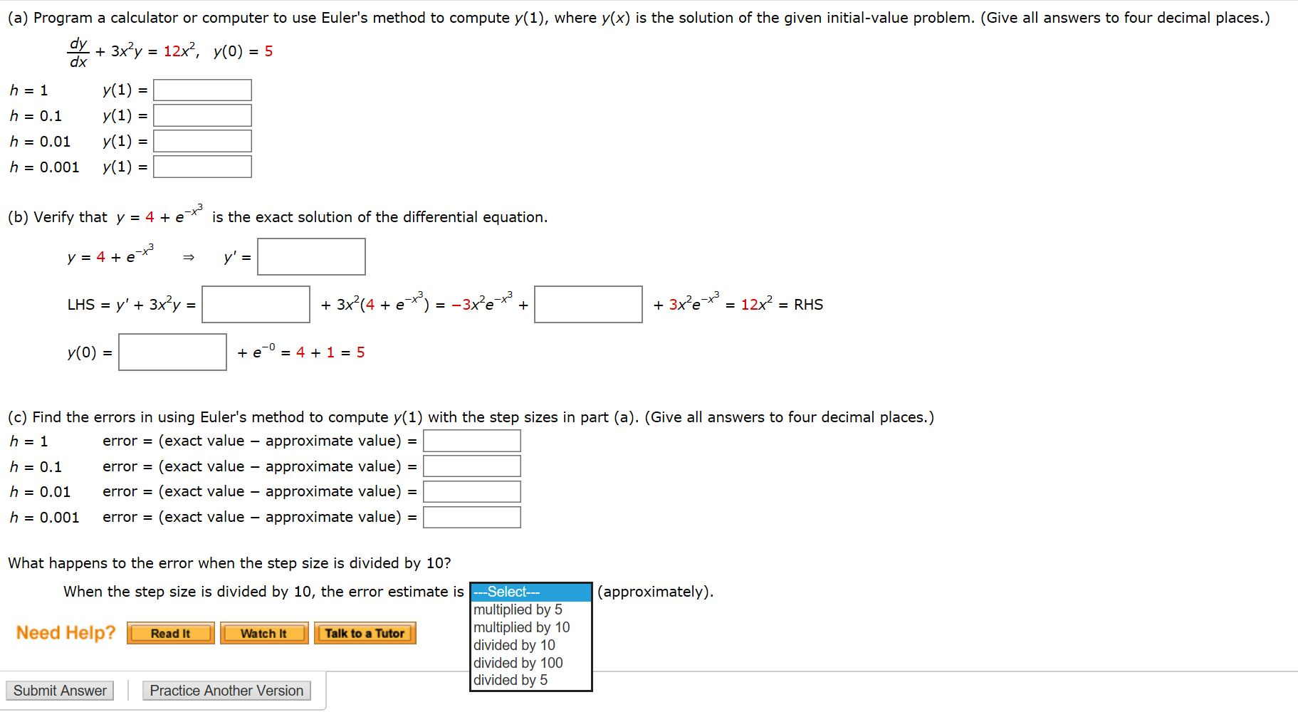 Solved A Program A Calculator Or Computer To Use Eulers