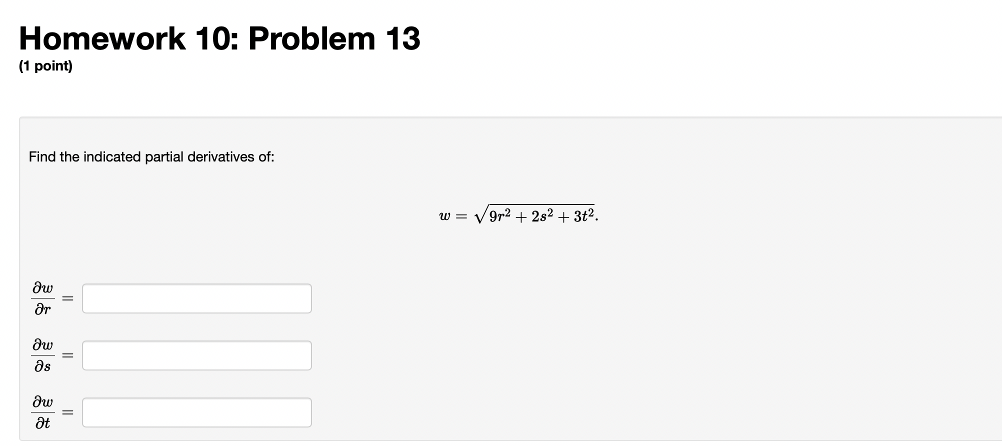 Solved Homework 10: Problem 13 (1 point) Find the indicated | Chegg.com