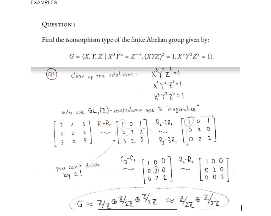 Solved Find the isomorphism type of the finite Abelian group | Chegg.com