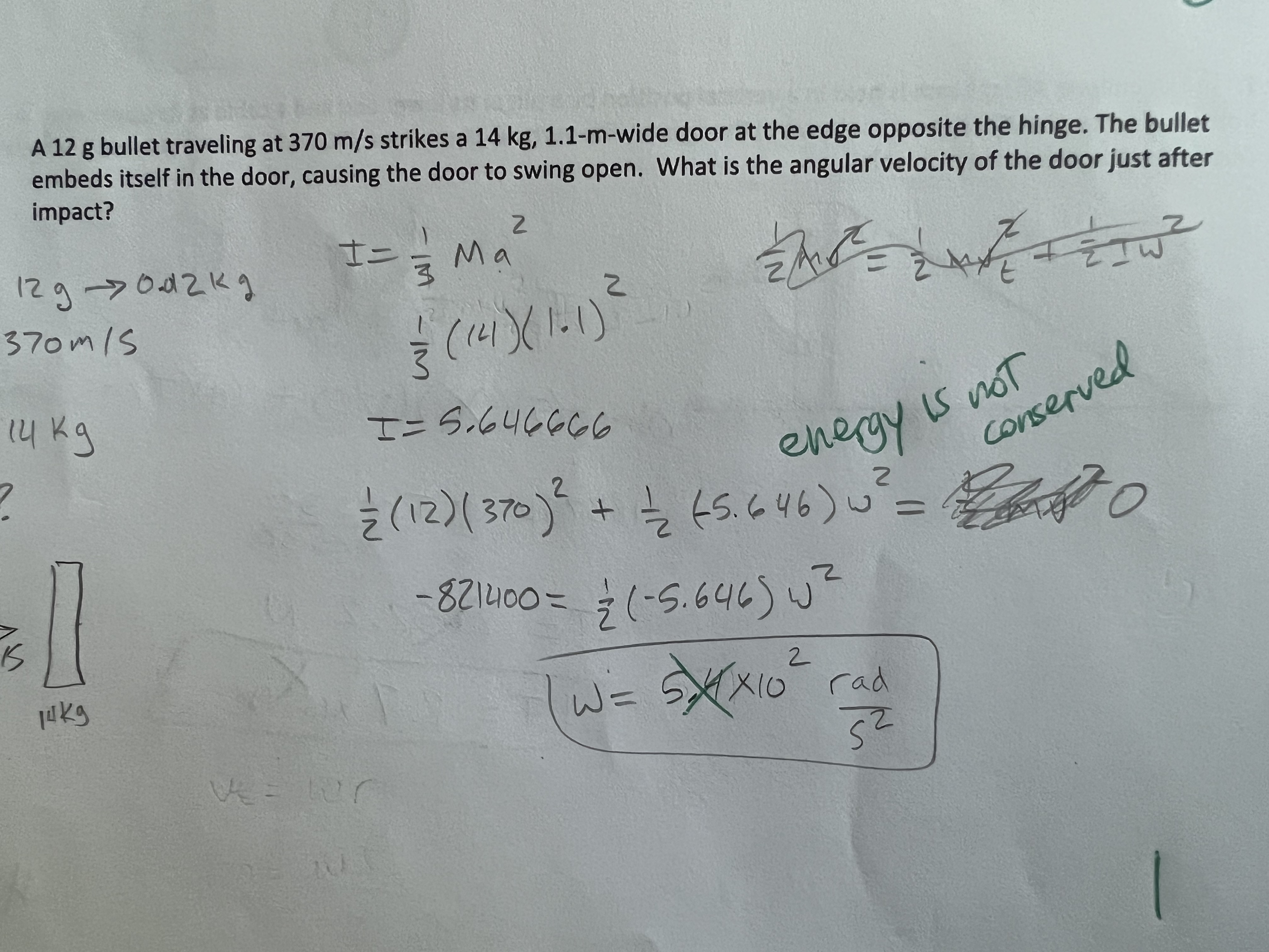 Solved A 12 g bullet traveling at 370 m/s strikes a 14 | Chegg.com