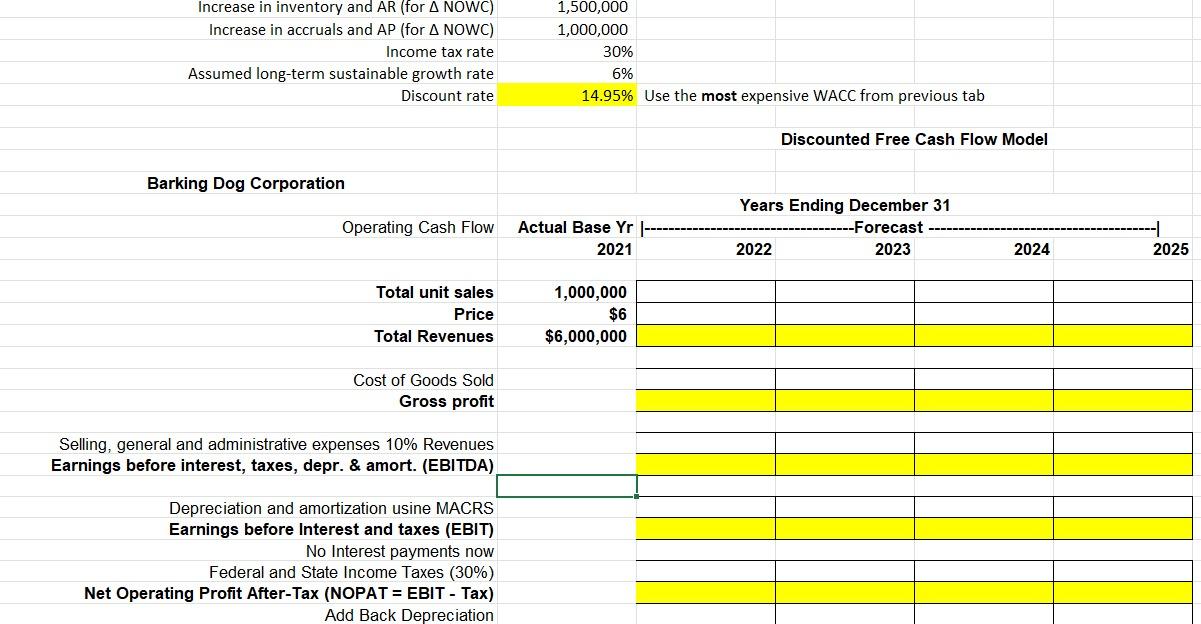 Student instructions: Use the forecasting variables | Chegg.com