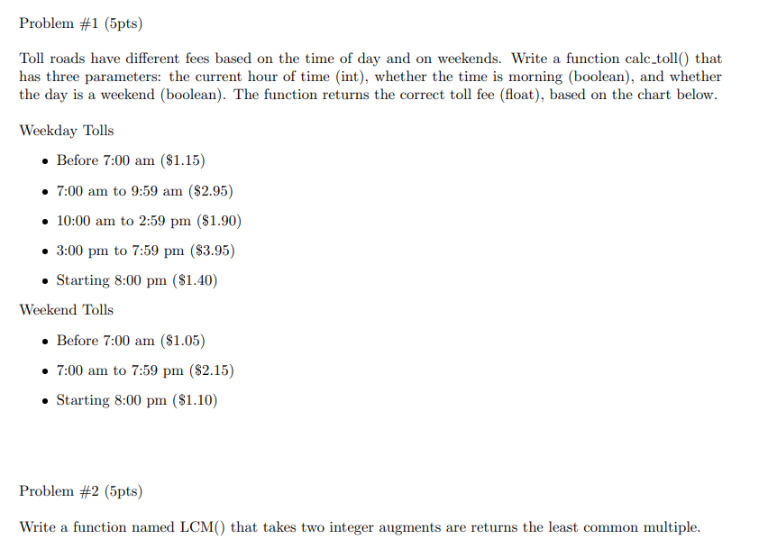 Solved Lab 8 Functions and List review \#Problem 1 def | Chegg.com