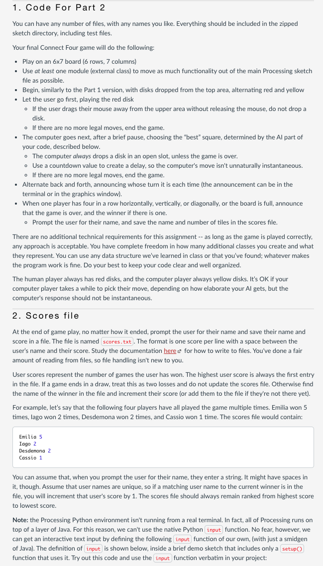 Solved For this project, you'll write a graphical game of | Chegg.com