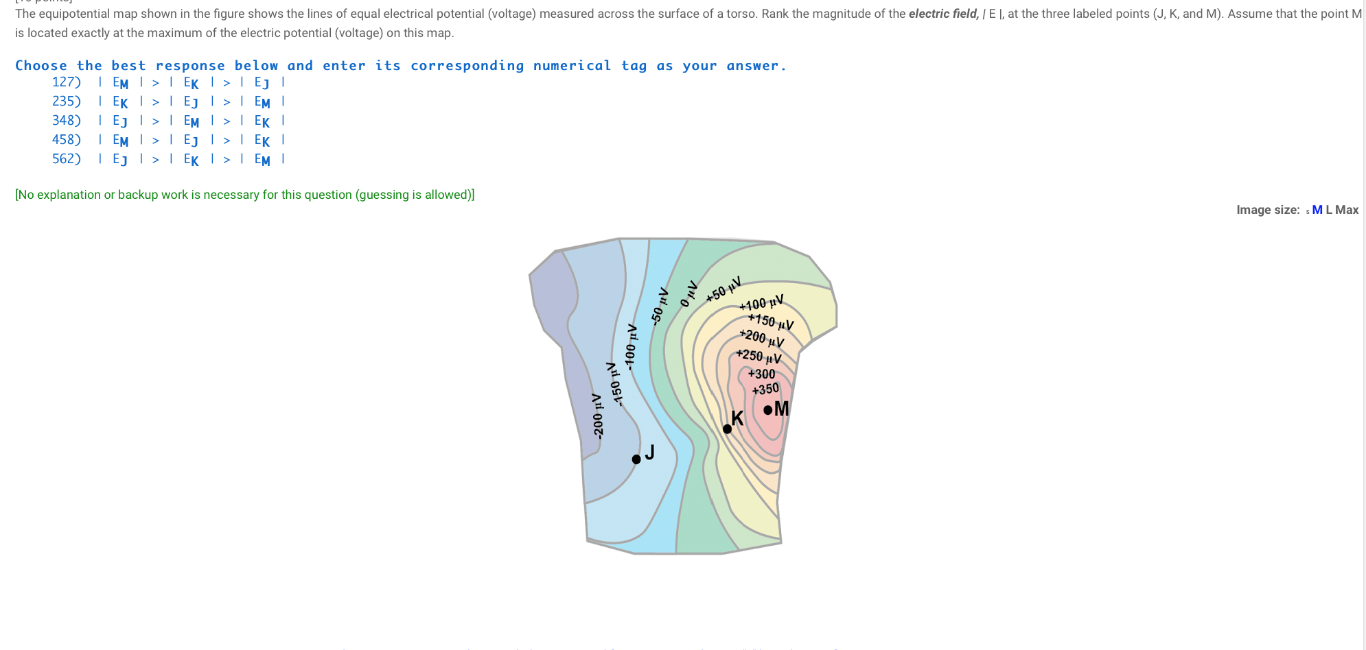 Solved The equipotential map shown in the figure shows the | Chegg.com