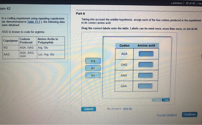 Solved In A Coding Experiment Using Repeating Copolymers As