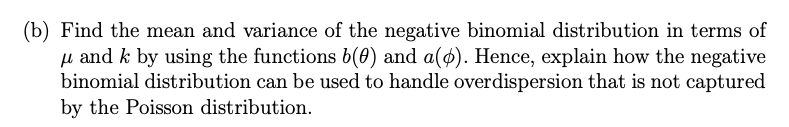 Solved The negative binomial distribution has probability | Chegg.com