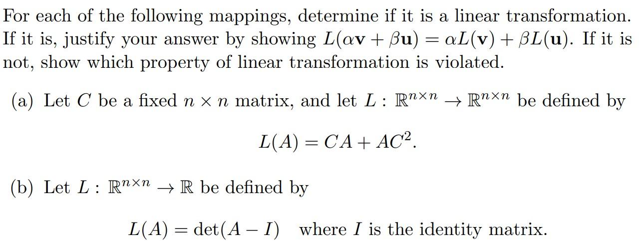 Solved For each of the following mappings, determine if it | Chegg.com