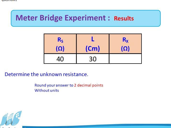 Solved Meter Bridge Experiment: Results L Rx Rs (12) (22) | Chegg.com