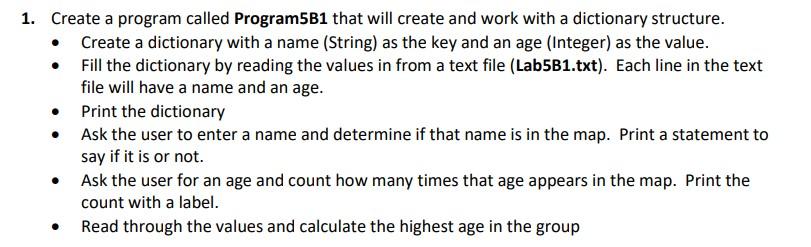 Solved Create a text file called Lab5B1 contacting contents: | Chegg.com