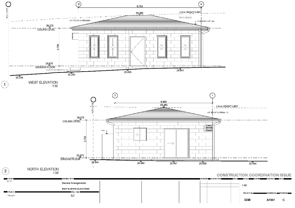 Solved My assignment is to draw the north and west elevation | Chegg.com