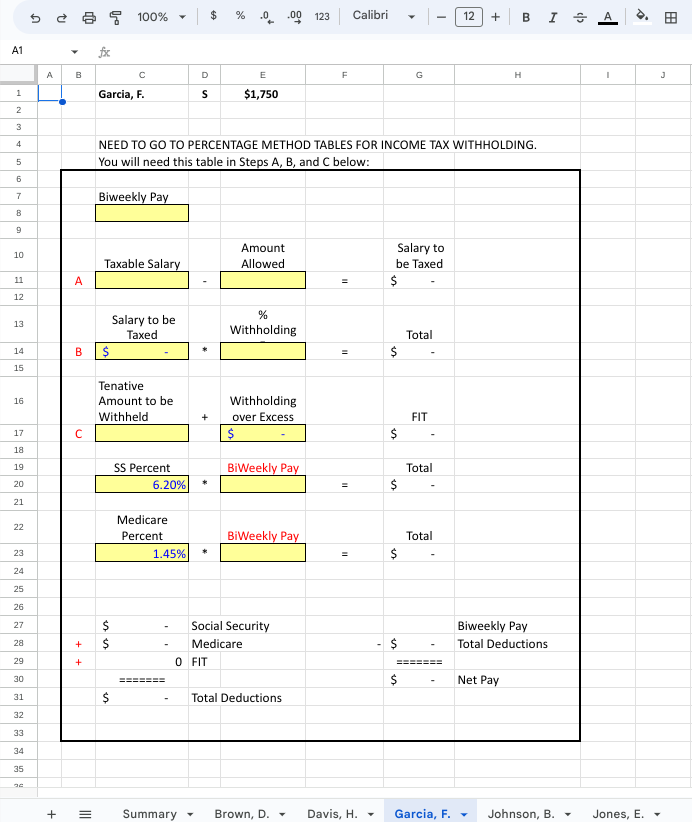 Solved Using the attached Excel spreadsheet, calculate the | Chegg.com