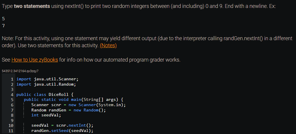 Solved Type two statements using nextInt() to print two | Chegg.com Solved Type two statements using nextInt() to print two | Chegg.com