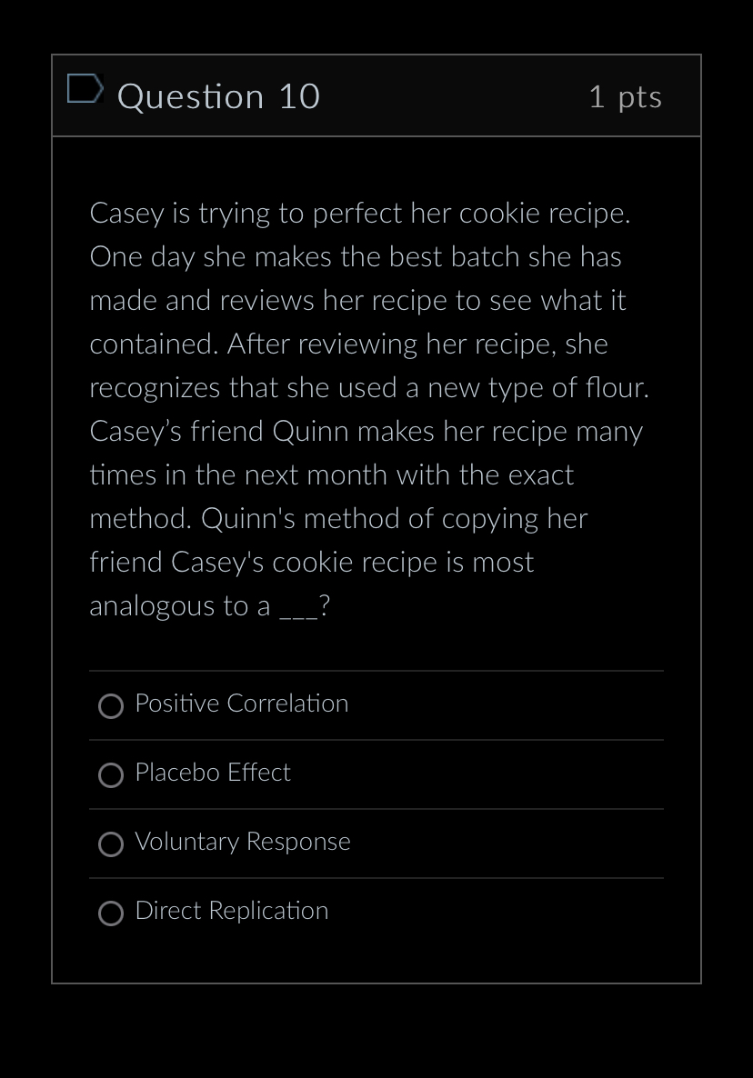 Solved Question 5 1 pts Operationalization is the process by | Chegg.com
