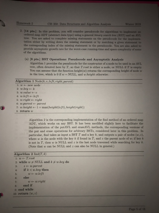 Data Sturctures and Algorithsm- Binary Search Tree | Chegg.com