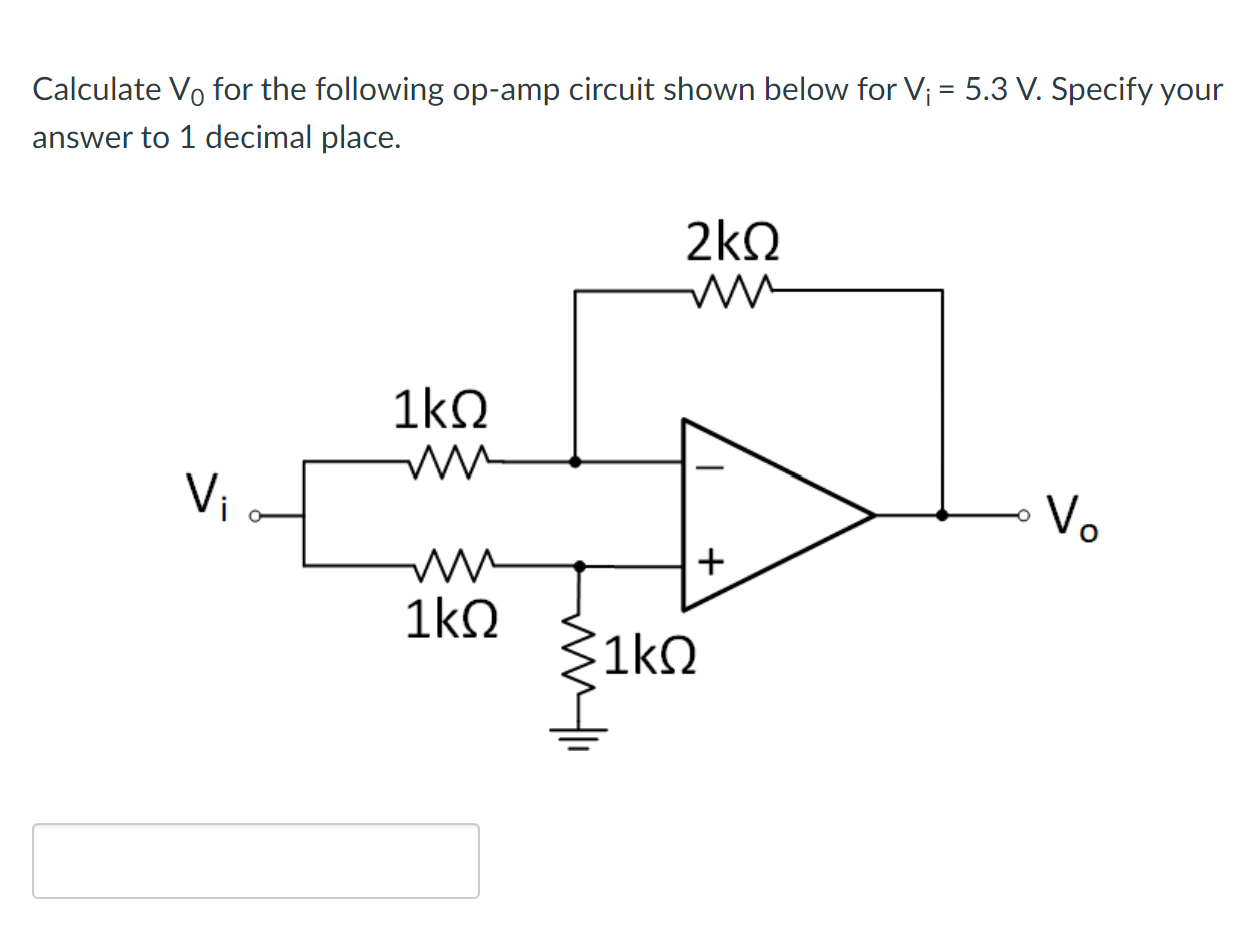 Solved Calculate Vo for the following op-amp circuit shown | Chegg.com