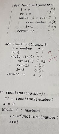 Solved I need to calculate time complexity BigO of these | Chegg.com