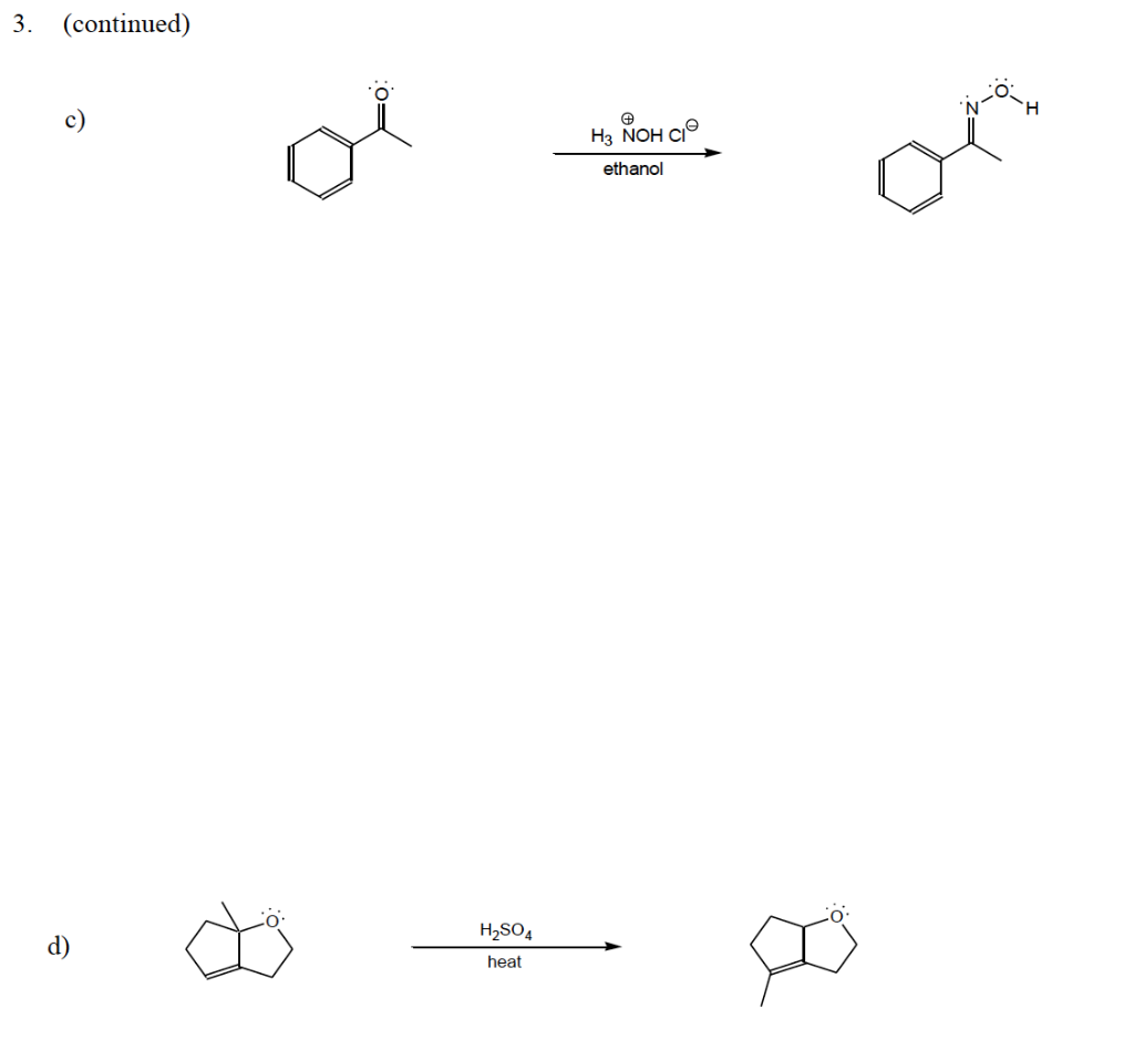 Solved 3. (60 pts.) Provide reasonable mechanisms for each | Chegg.com