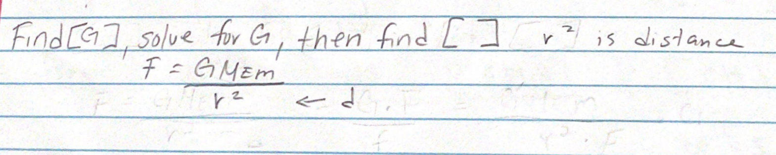 Solved Find [G] solve for G, then find [ ] ² is distance F = | Chegg.com